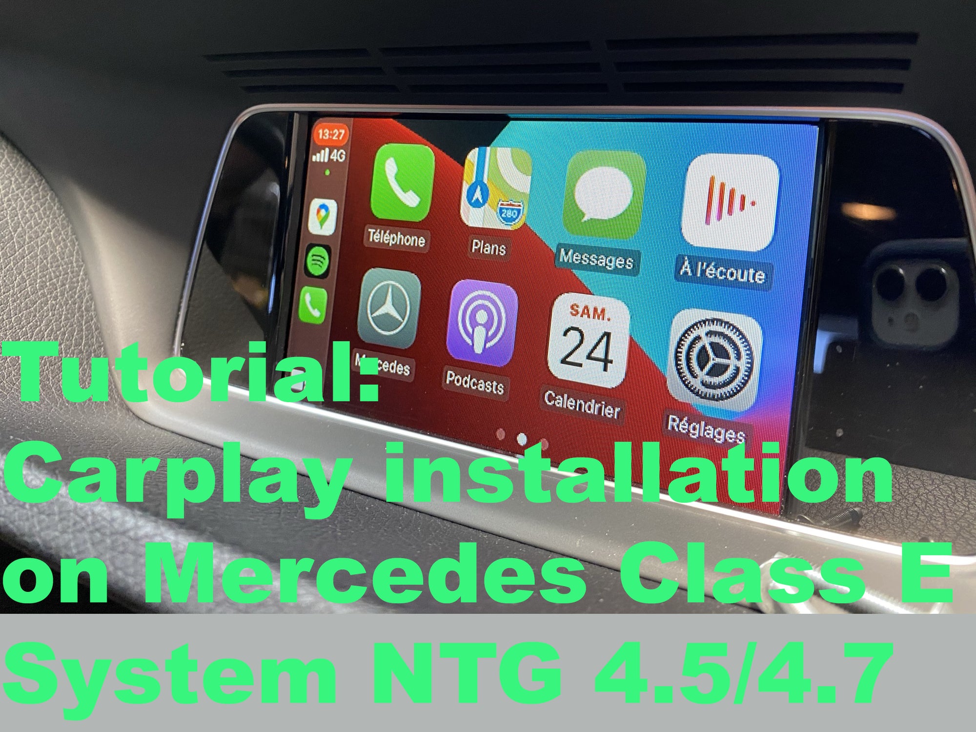 Carplay installation tutorial for Mercedes E Class – Thecarplayer.com